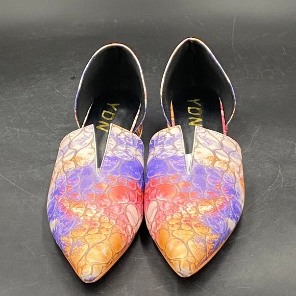 YDN | Shoes | S Ydn Multicolor Pointy Toe Low Heels Flats Loafers ...